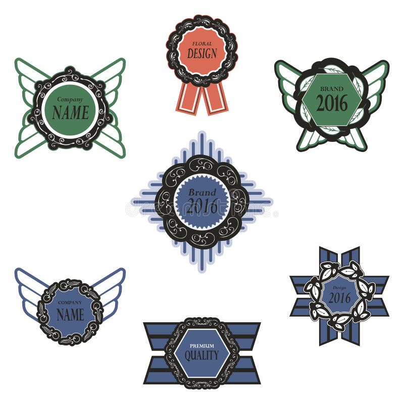 Decorative Beautiful Floral Label. Stock Illustration - Illustration of ...