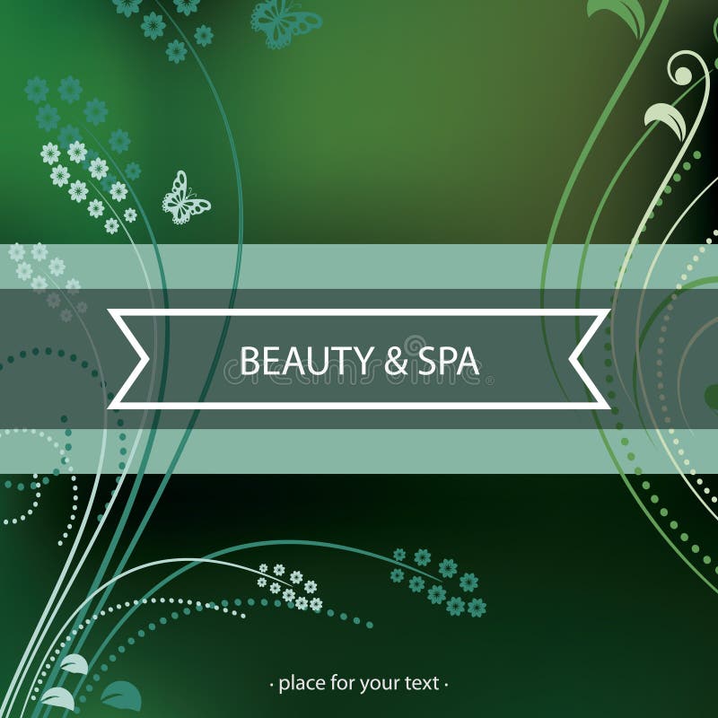 Decorative Beauty and Spa Template. Floral Background and Frame Stock ...