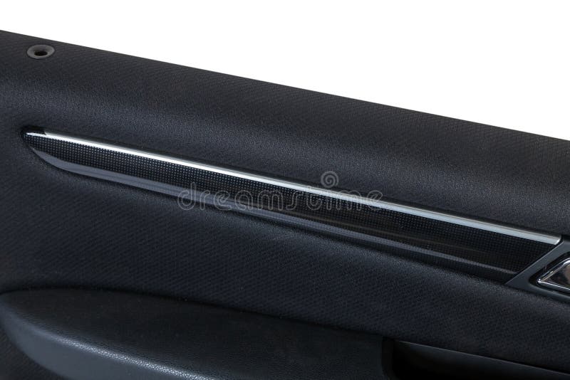 Decorative Black Overlay on the Panel and Doors of the Car Interior ...