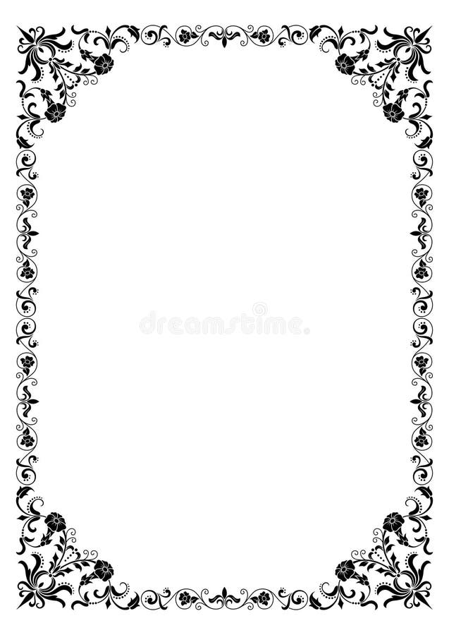 Decorative Black Rectangular Framework. Stock Vector - Illustration of ...