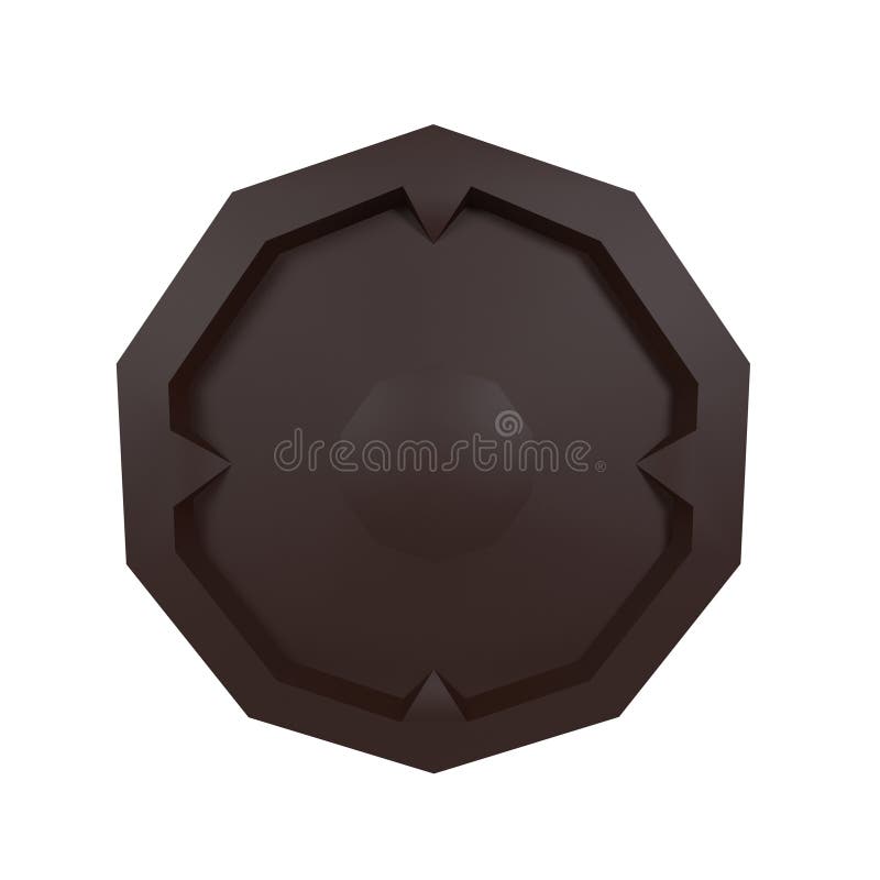 Decorative Black Shield with an Octagonal Shape and Embossed Design ...