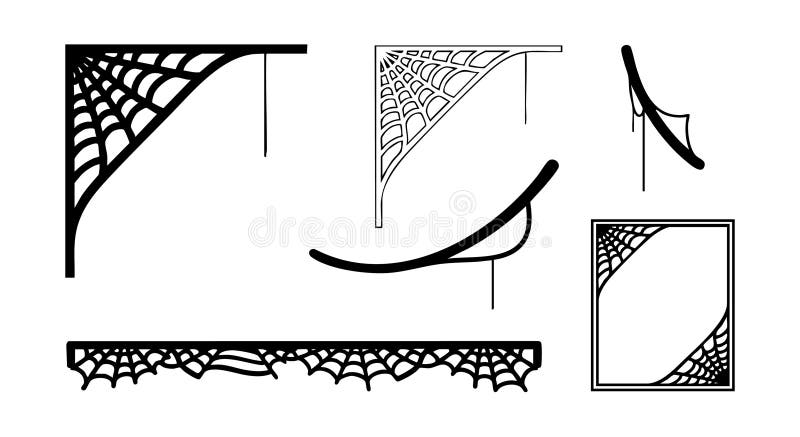 Black Spider Web Corner Stock Illustrations – 3,416 Black Spider Web ...