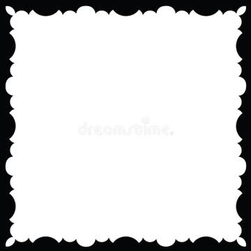 Decorative Black Square Frame Border Design Stock Vector - Illustration ...