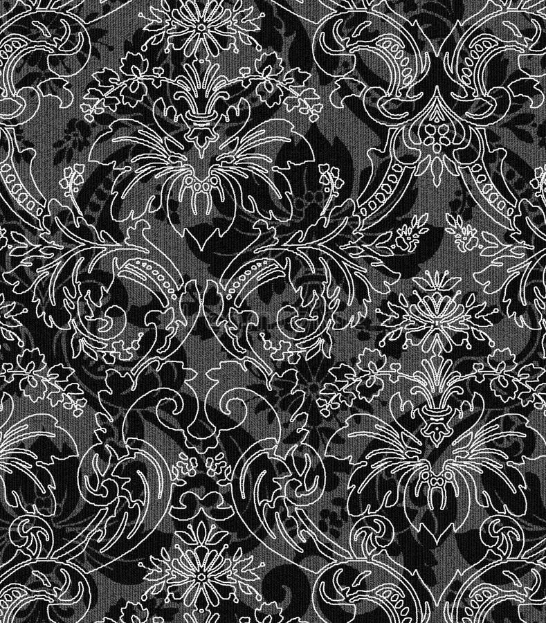 Decorative Black and White Romantic Style Print. Seamless Pattern ...
