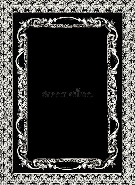 Decorative Black and White Frame. Vertical and Horizontal Rectangle ...