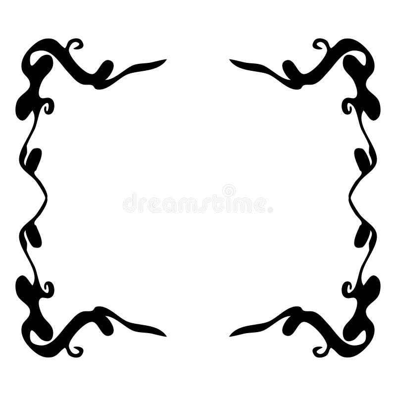 Decorative Black and White Frame for Your Design. Vector Illustration ...