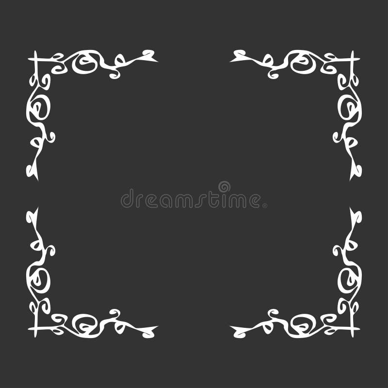 Decorative Black and White Frame for Your Design. Vector Illustration ...