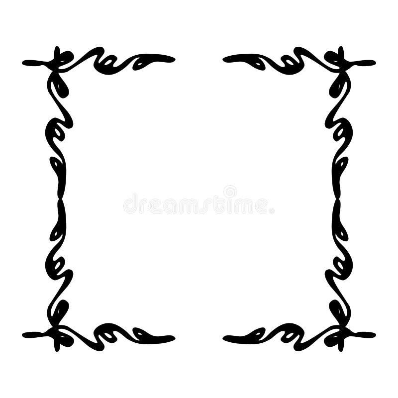Decorative Black and White Frame for Your Design. Vector Illustration ...