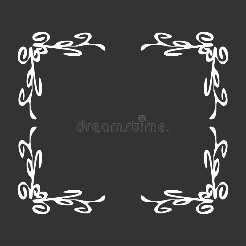Decorative Black and White Frame for Your Design. Vector Illustration ...