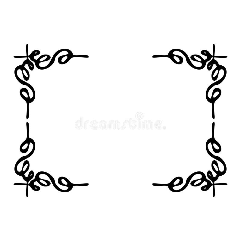Decorative Black and White Frame for Your Design. Vector Illustration ...