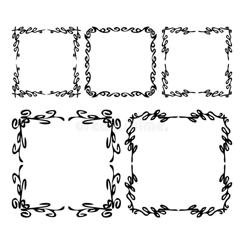 Decorative Black and White Frame for Your Design. Vector Illustration ...