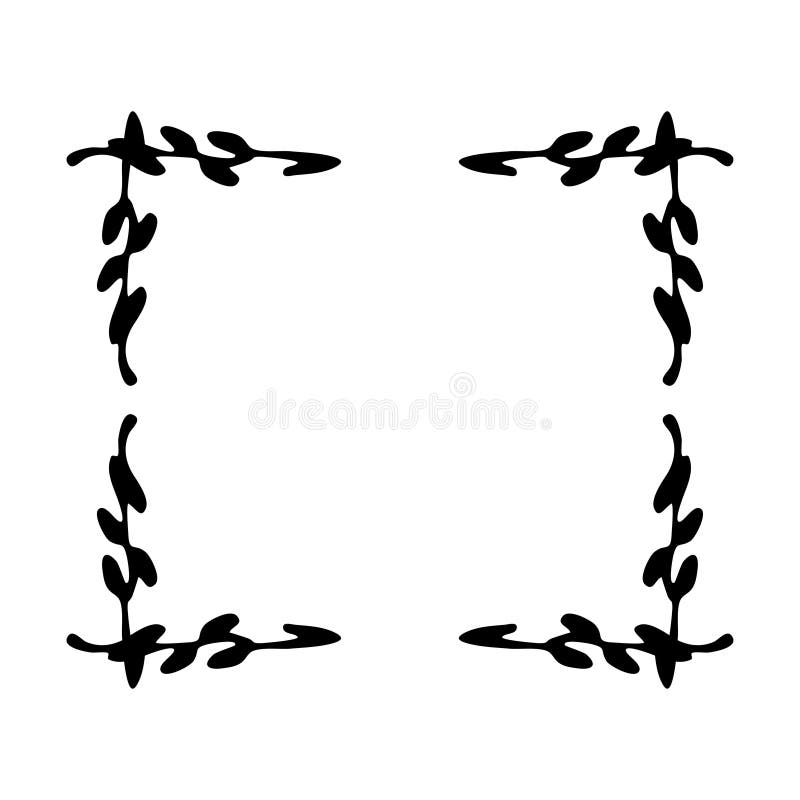 Decorative Black and White Frame for Your Design. Vector Illustration ...