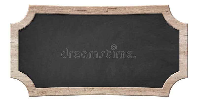 Decorative Blackboard with Bright Wooden Frame Stock Photo - Image of ...