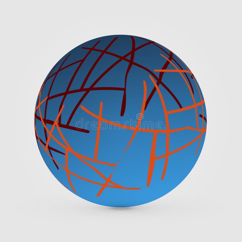 Decorative Blue Abstract Spheres for Graphic Design Stock Vector ...