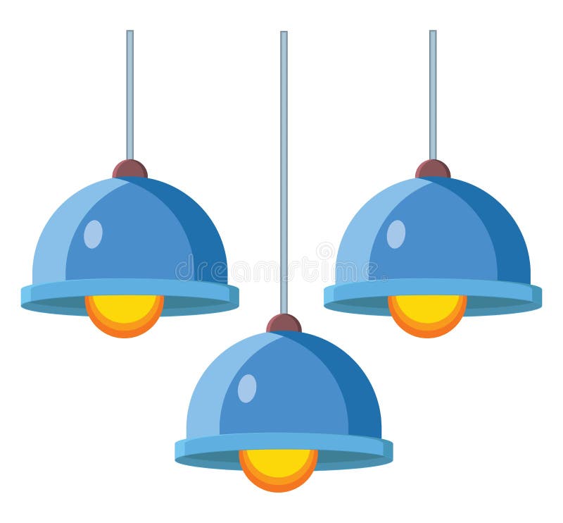 A Blue Ceiling Fan on Top Position of a Room for Cooling Vector ...