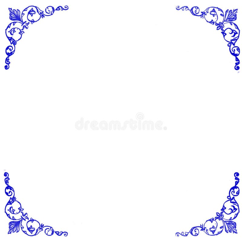 Decorative Blue Corners Background Stock Vector - Illustration of ...