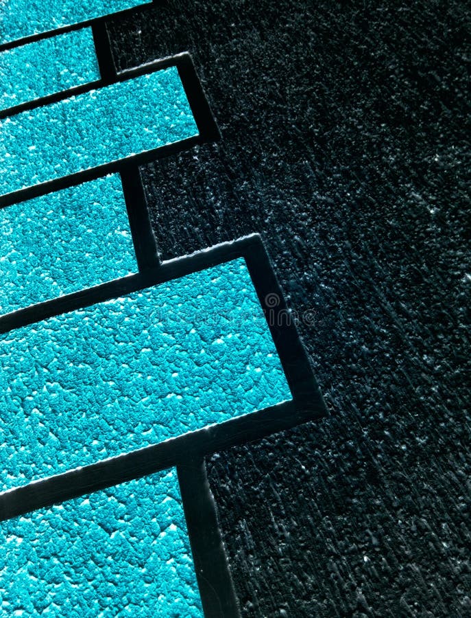 Decorative Blue Render Facade Stock Photo - Image of render, corner ...