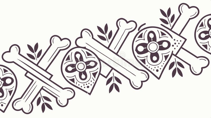 Bones Circle Border Stock Illustrations – 52 Bones Circle Border Stock ...