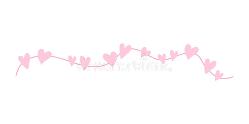 Decorative Border Element, Cute Hand Drawn Divider. Vector Ornament ...