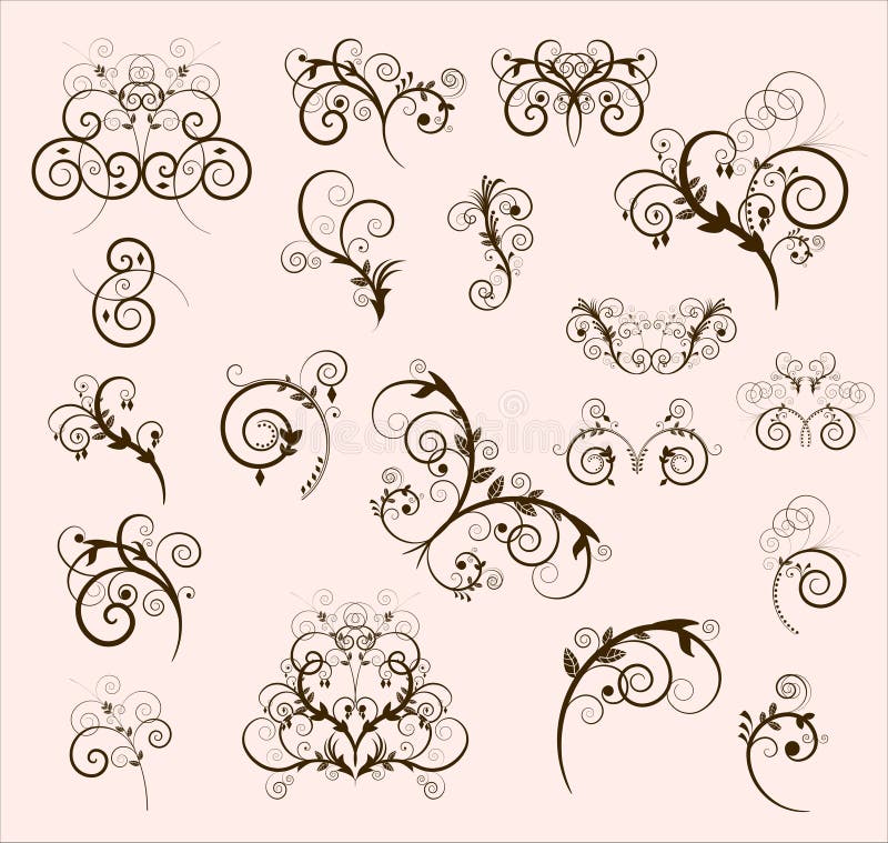 Decorative border elements stock vector. Illustration of cafe - 20789423