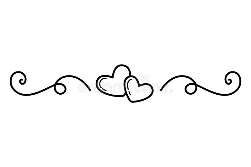 Decorative Border with Hearts for Design of Wedding Invitations Stock ...