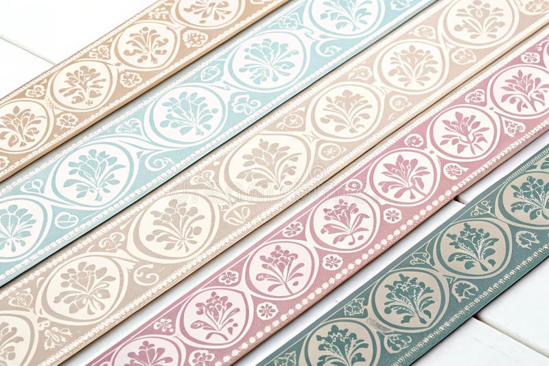 Decorative Border Patterns in Soft Elegant Colors Seamless Design ...