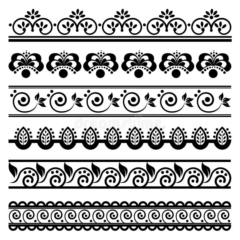 Decorative border set 1 stock vector. Illustration of shape - 10140162