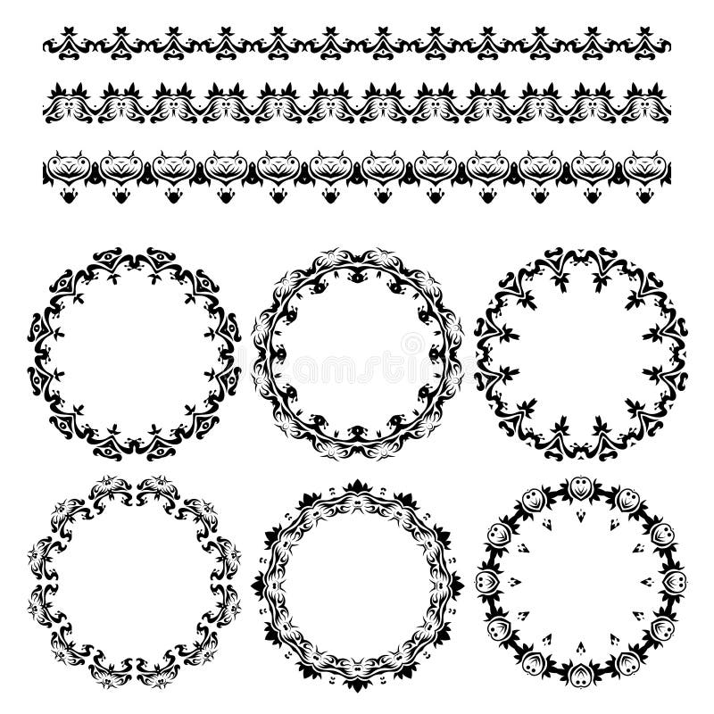 Patterns Decorative Borders Frames Stock Illustrations – 896 Patterns ...