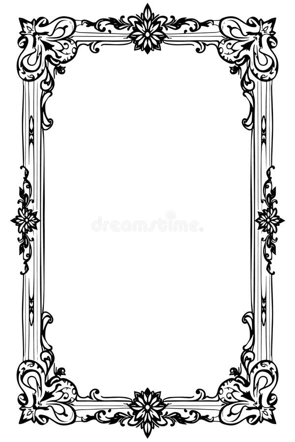 Decorative Borders, Intricate Ink Art for Elegant Designs Stock ...