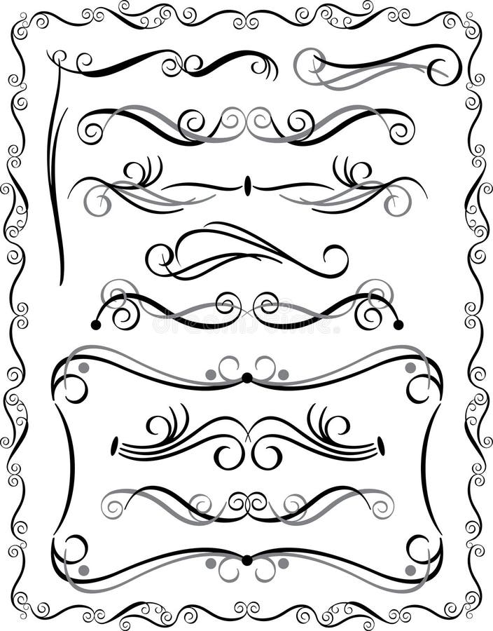 Curlicue Pattern stock vector. Illustration of flourishes - 32337990