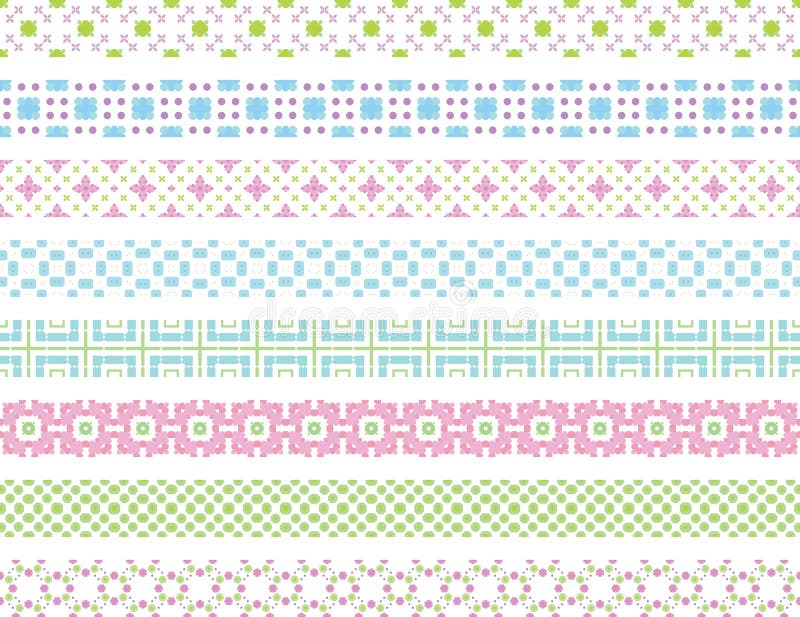 Decorative borders stock vector. Illustration of pink - 56720106