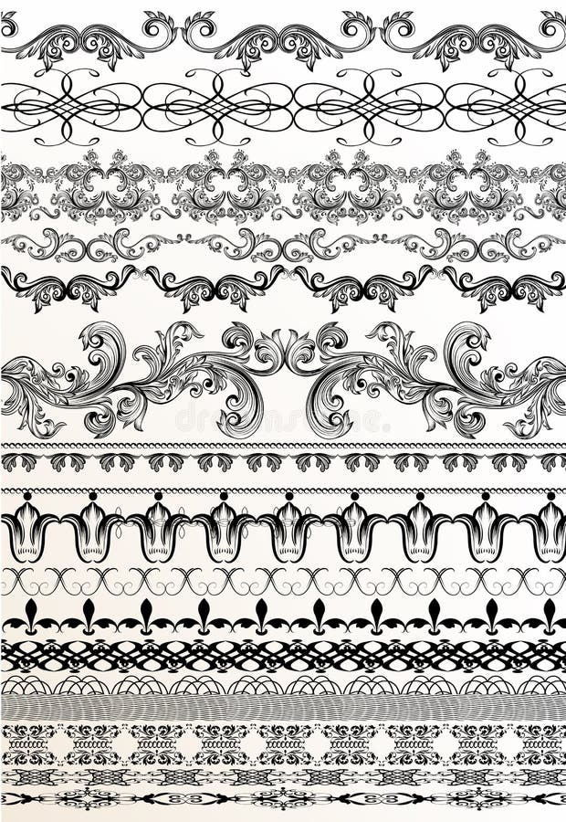 Decorative Borders for Your Design. Calligraphic Vector Stock Vector ...