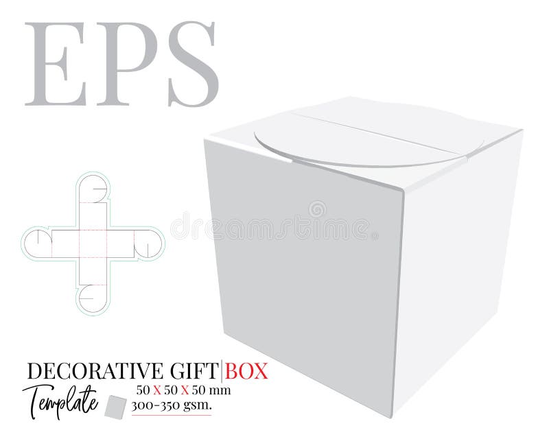 Candy Box Template. Vector with Die Cut Stock Vector - Illustration of ...