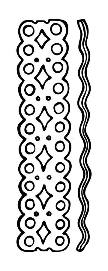 DECORATIVE BRAID for CLOTHING in the DOODLE STYLE Stock Illustration ...