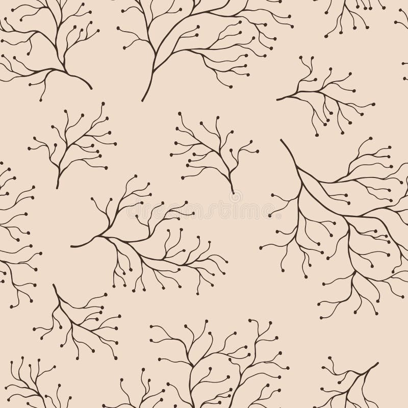 Decorative Branches Seamless Pattern. Vector Stock Illustration Eps10 ...