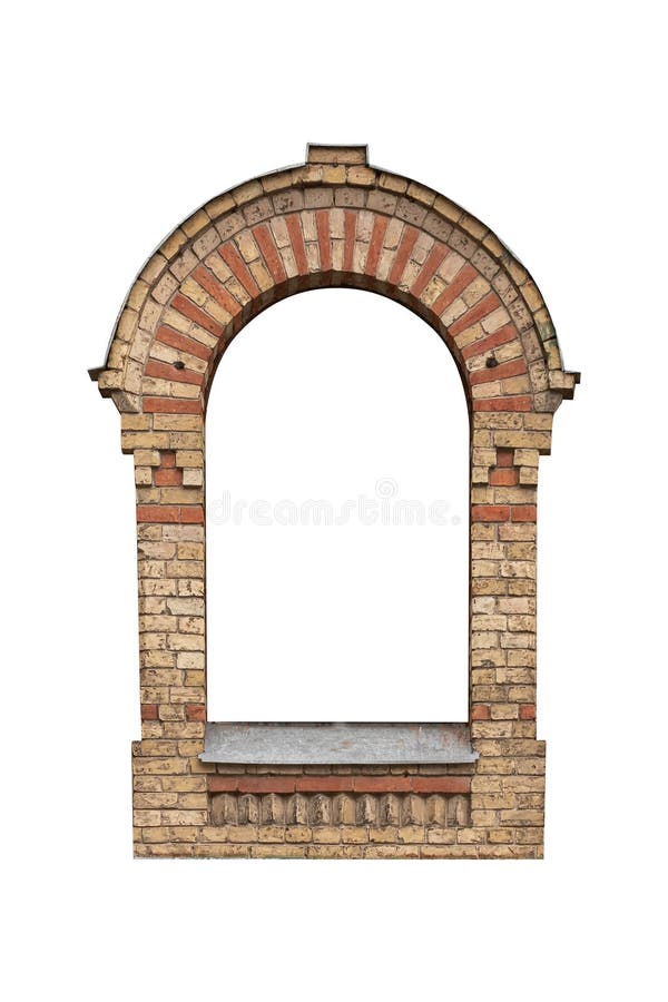 Decorative Brick Arched Vintage Window Frame in 19th Century Style ...