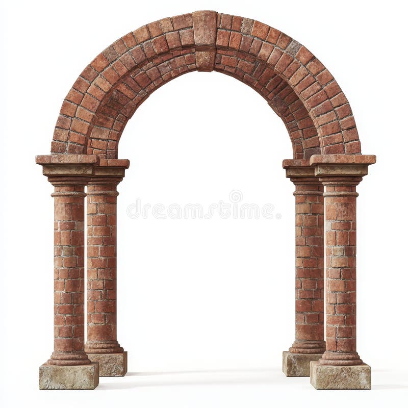A Decorative Brick Archway with Columns, Showcasing Architectural ...