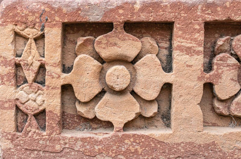 Decorative Brick Pattern on Old Wall Structure India Stock Photo ...