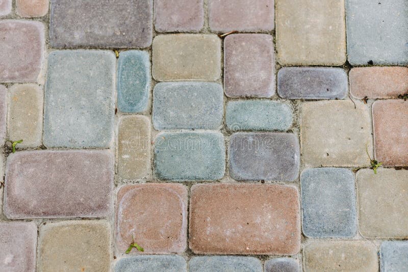 Decorative Brick Texture Background Colored Bricks Modern Pavement ...