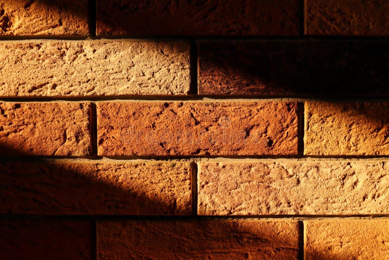 Decorative Brick Wall with Diagonal Strip of Hard Light and Dark ...