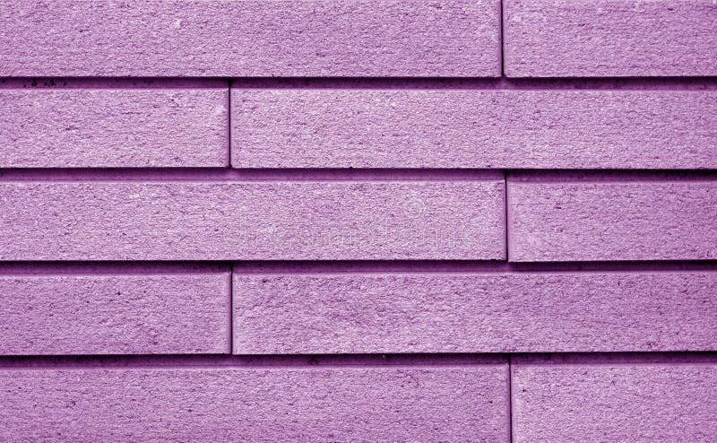 Decorative Brick Wall in Purple Color Stock Photo - Image of grain ...