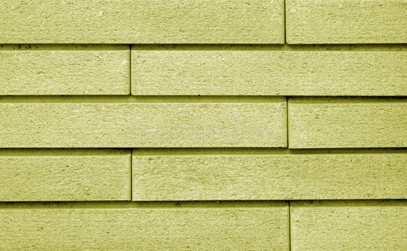Decorative Brick Wall in Yellow Color Stock Image - Image of limestone ...