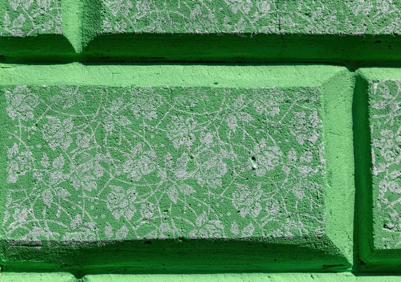 Decorative Bricks. Paintings on the Wall Stock Photo - Image of shape ...