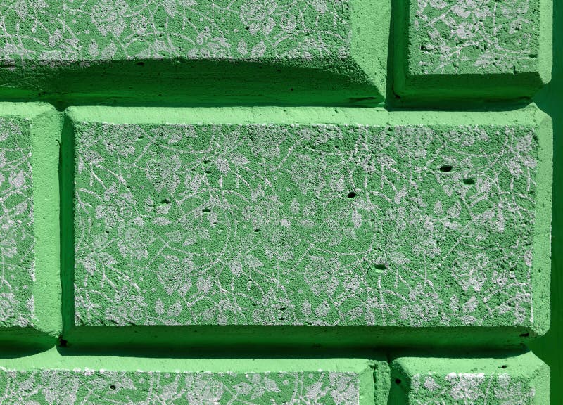 Decorative Bricks. Paintings on the Wall Stock Image - Image of ...