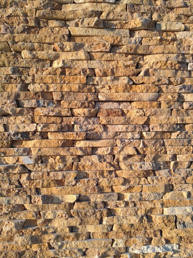 Decorative Bricks Wall with Stone Like Finish Stock Image - Image of ...