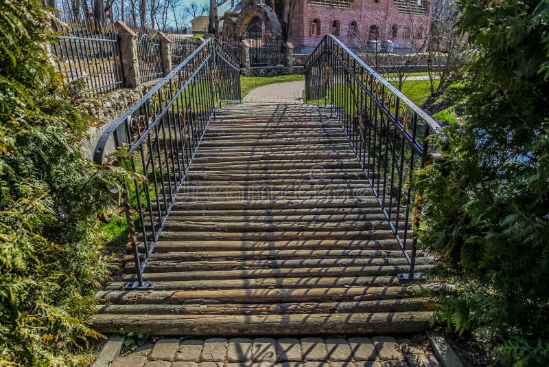Decorative Bridge the Estate Stock Image - Image of estate, manor ...