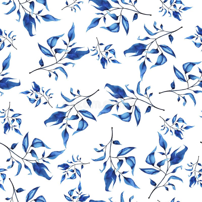 Blue Bright Stripes Texture. Watercolor Illustration. Stock ...