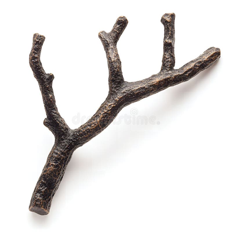Decorative Bronze Branch Isolated on White Background Perfect for Home ...