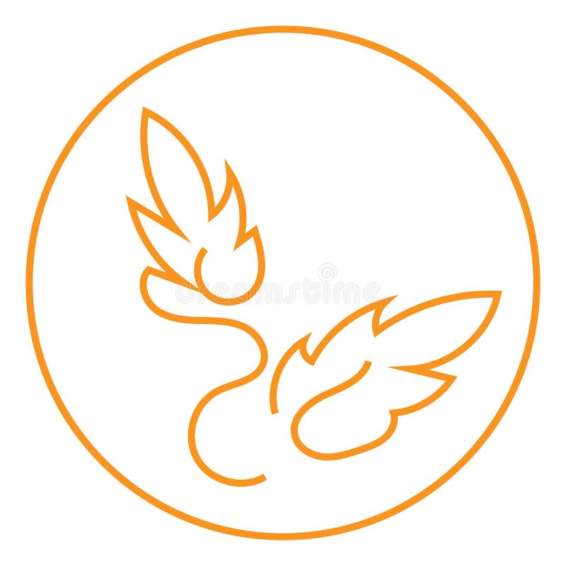 Decorative Brown Leaves, Icon Icon Stock Vector - Illustration of icon ...