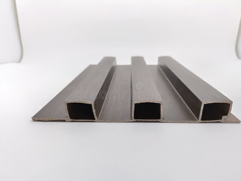 Brown PVC Decorative Wall Panels with Wood Texture on White Background ...